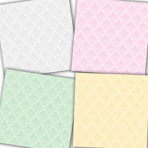 Damask Digital Paper: "pastel Damask" Soft Pastel Digital Paper, Damask ...