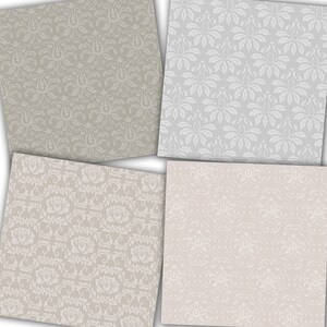 Neutral Digital Paper: "embossed Damasks" Scrapbook Paper, Damask ...