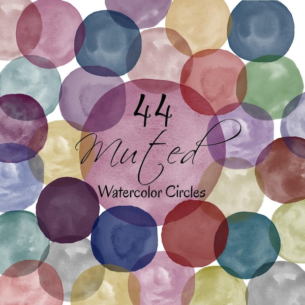 Watercolor Circles - Etsy