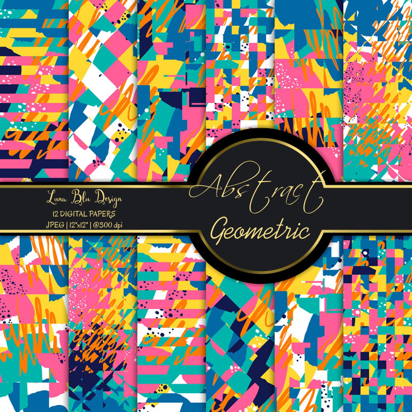 Bright Digital Paper Bright Modern Digital Paper Seamless - Etsy