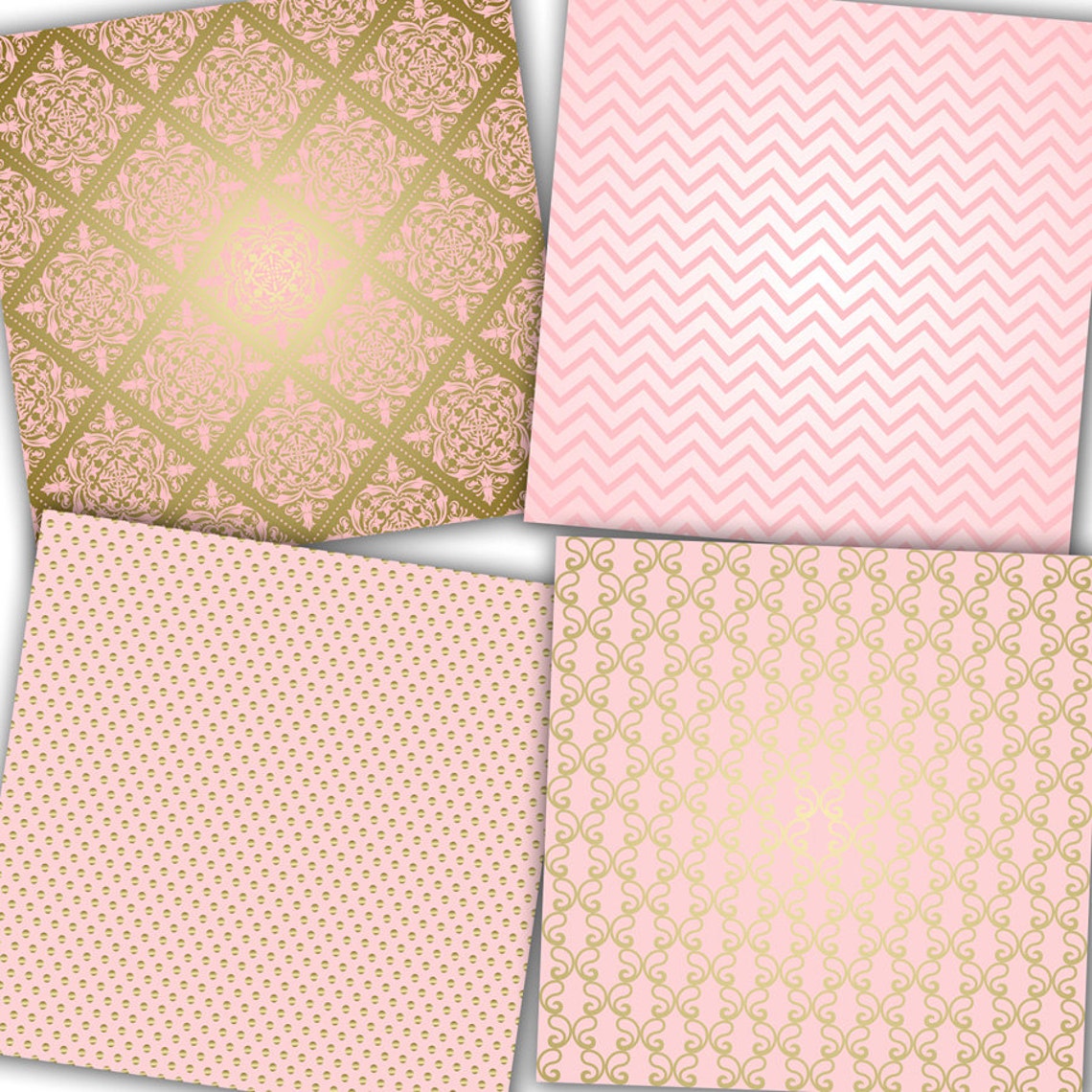 Blush and Gold Digital Paper: blush and Gold - Etsy