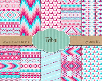 Tribal Digital Paper | Etsy