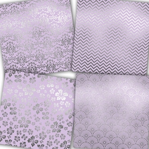 Lavender Digital Paper, Silver Digital Paper, Metallic Digital Paper ...