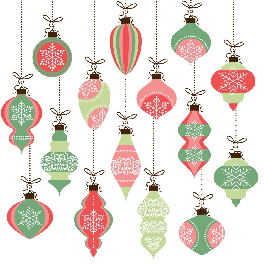 Christmas ornaments christmas clipart christmas balls | Etsy