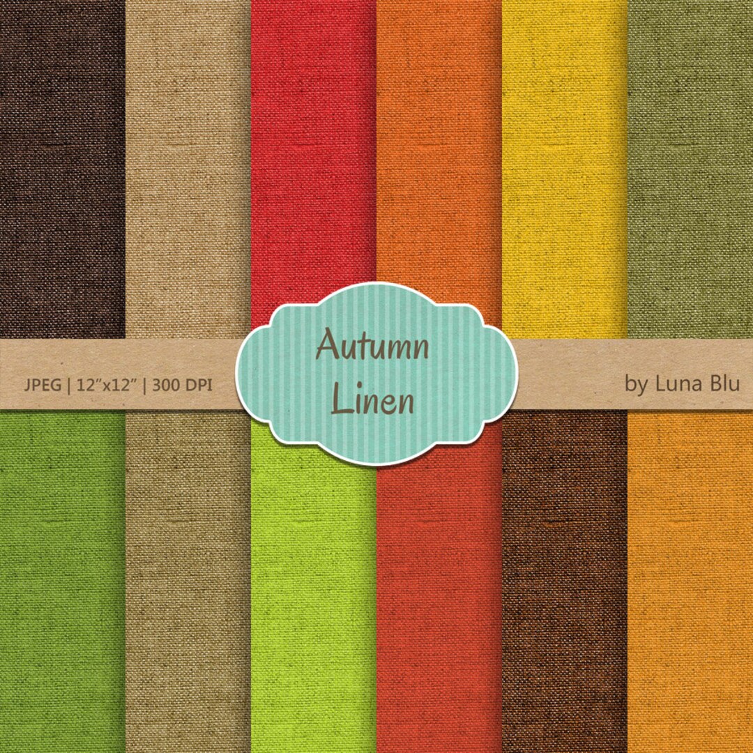 Fall Digital Paper Pack: "autumn Linen" Textured Digital Paper ...