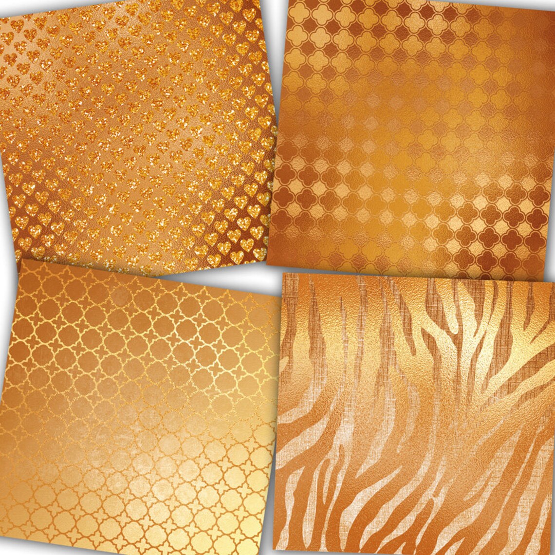 Copper Digital Paper Copper Textures Copper Foil Patterns | Etsy