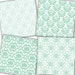 Damask Digital Paper: "mint Damasks" Mint Green Scrapbook Paper, Damask ...