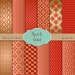 Red and Gold Digital Paper: red and Gold Christmas Metallic Gold ...
