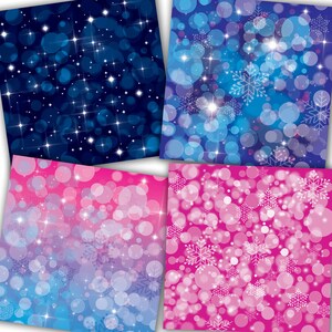 Snow Princess Digital Paper Pack: "bokeh Digital Paper" Winter ...