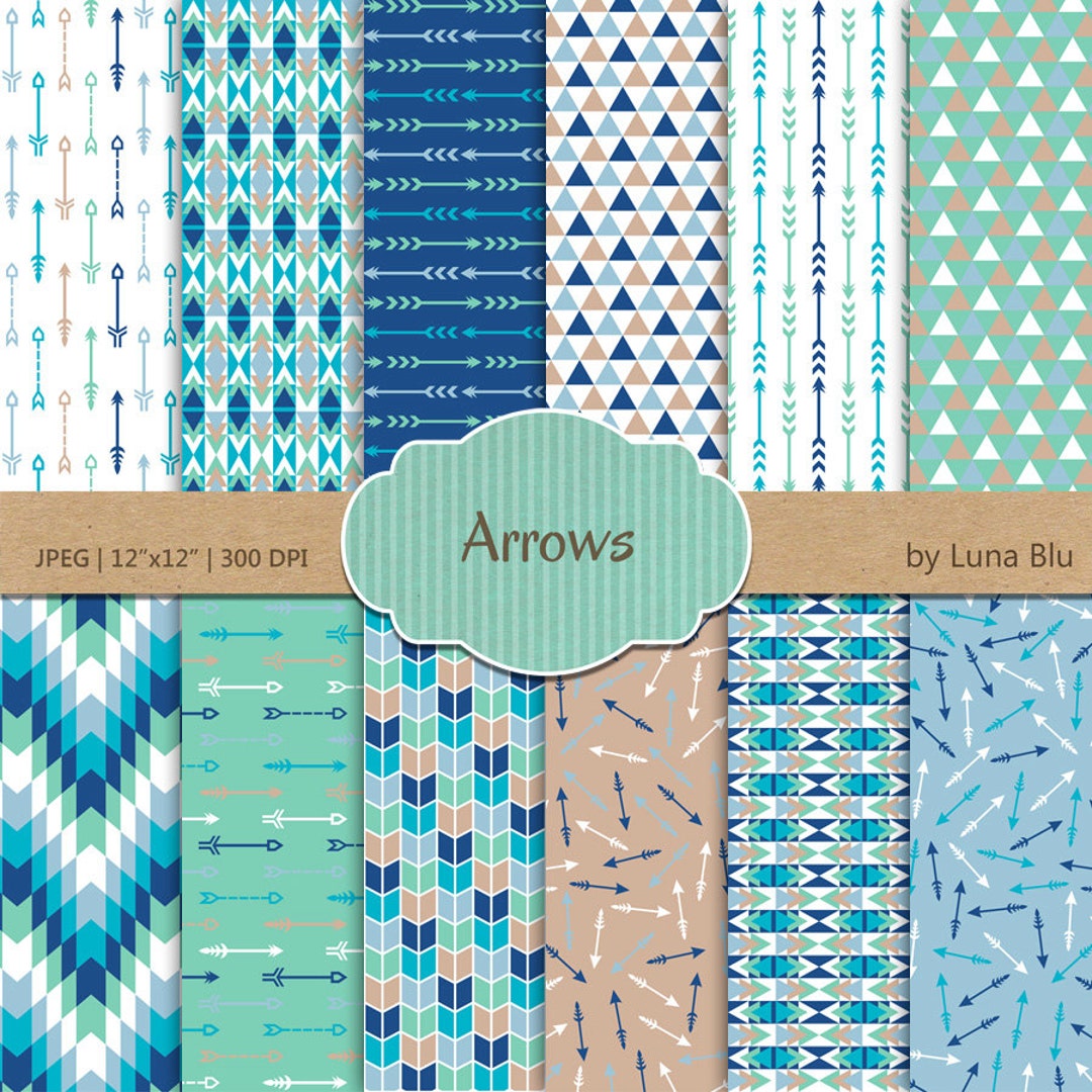Arrows Digital Paper: arrow Patterns Pantone Spring Digital Paper ...