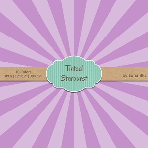 Starburst Digital Paper Pack: "tinted Starburst" Digital Paper Bundle ...