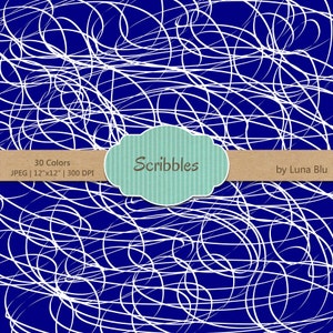 Scribble Digital Paper Pack: "rainbow Scribbles" Digital Paper Bundle ...