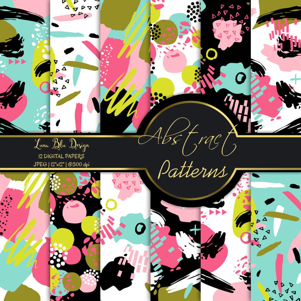 Abstract Digital Paper Modern Digital Paper Modern Abstract | Etsy