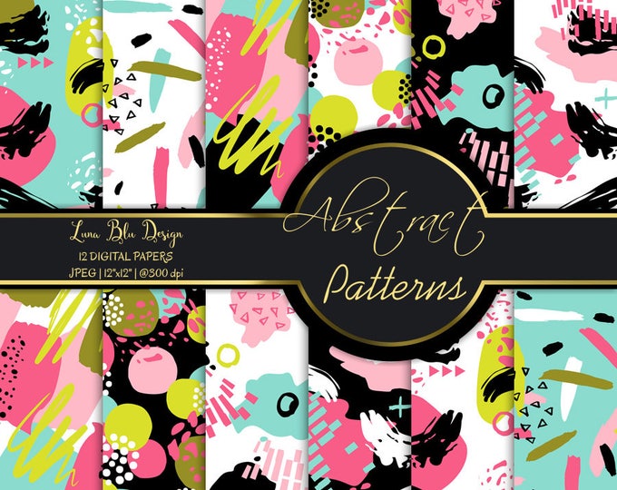 Abstract Digital Paper Modern Digital Paper Modern Abstract - Etsy