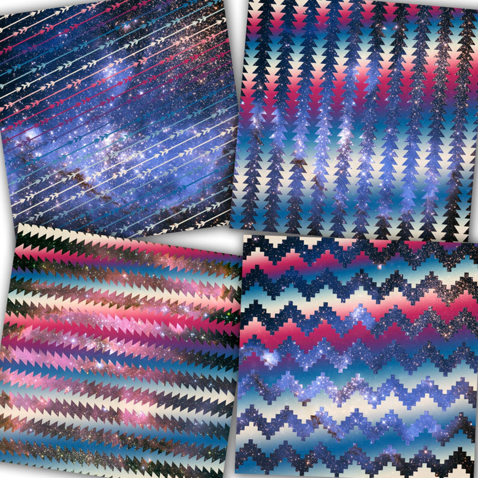 Tribal Digital Paper Pack: galaxy Tribal Patterns - Etsy