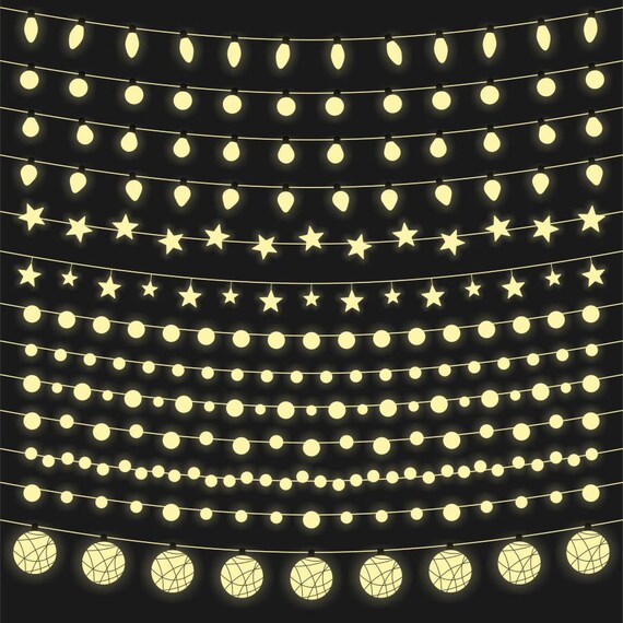 Rustic Wedding String Lights Clip Art Fairy Lights Invite: Over 9,825