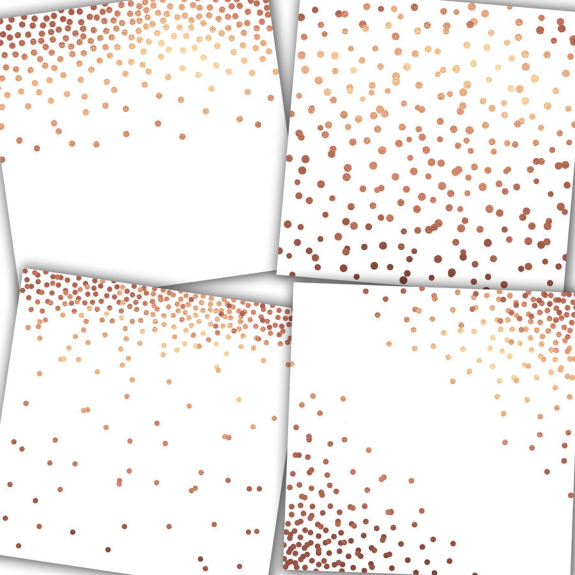 Confetti Digital Paper: rose Gold Confetti Rose | Etsy