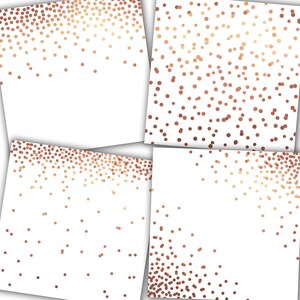 Confetti Digital Paper: "rose Gold Confetti" Rose Gold Digital Paper ...
