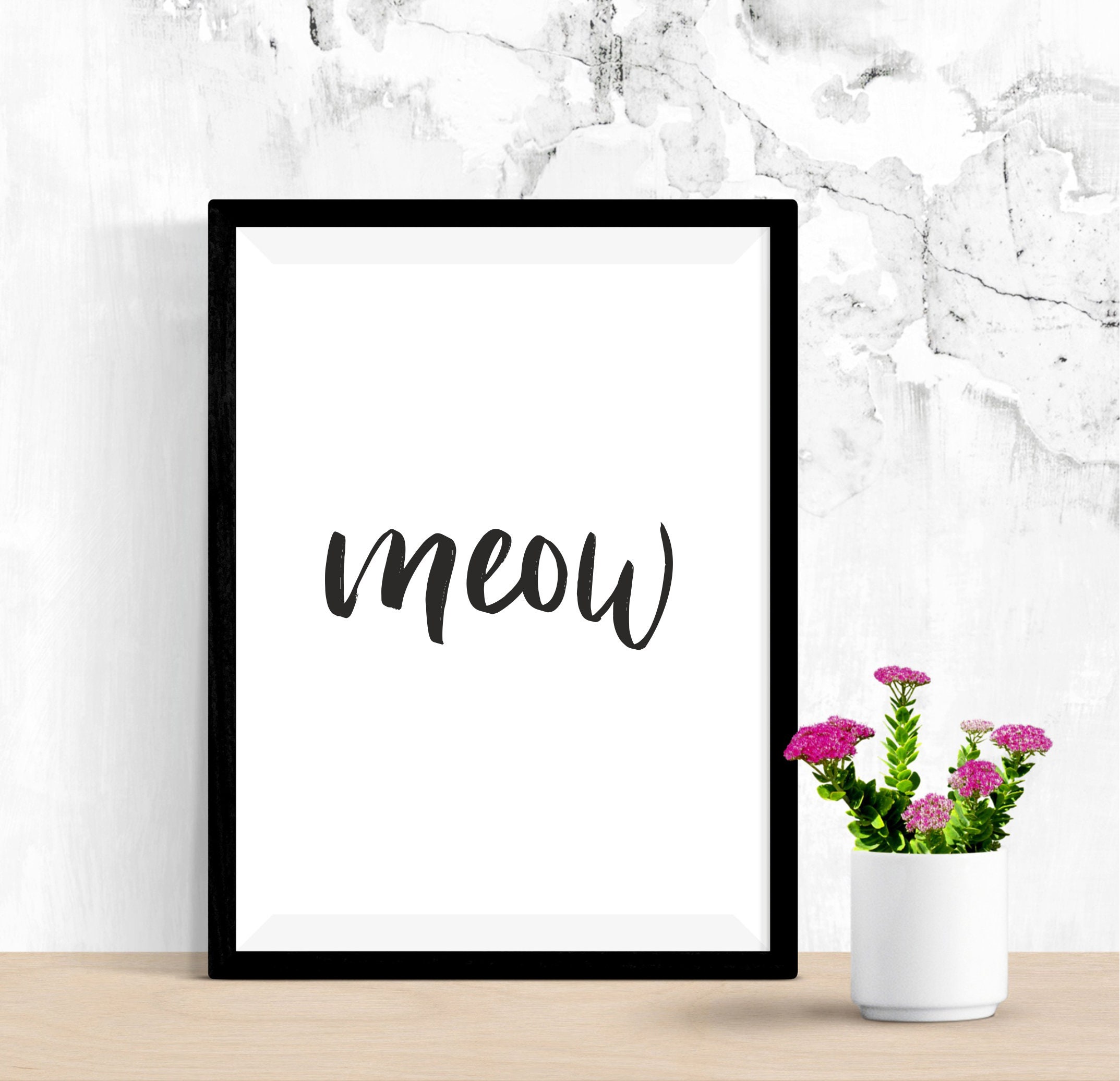 Printable Wall Decor, Printable Cat Wall Art, Instant Download, DIY Cat ...