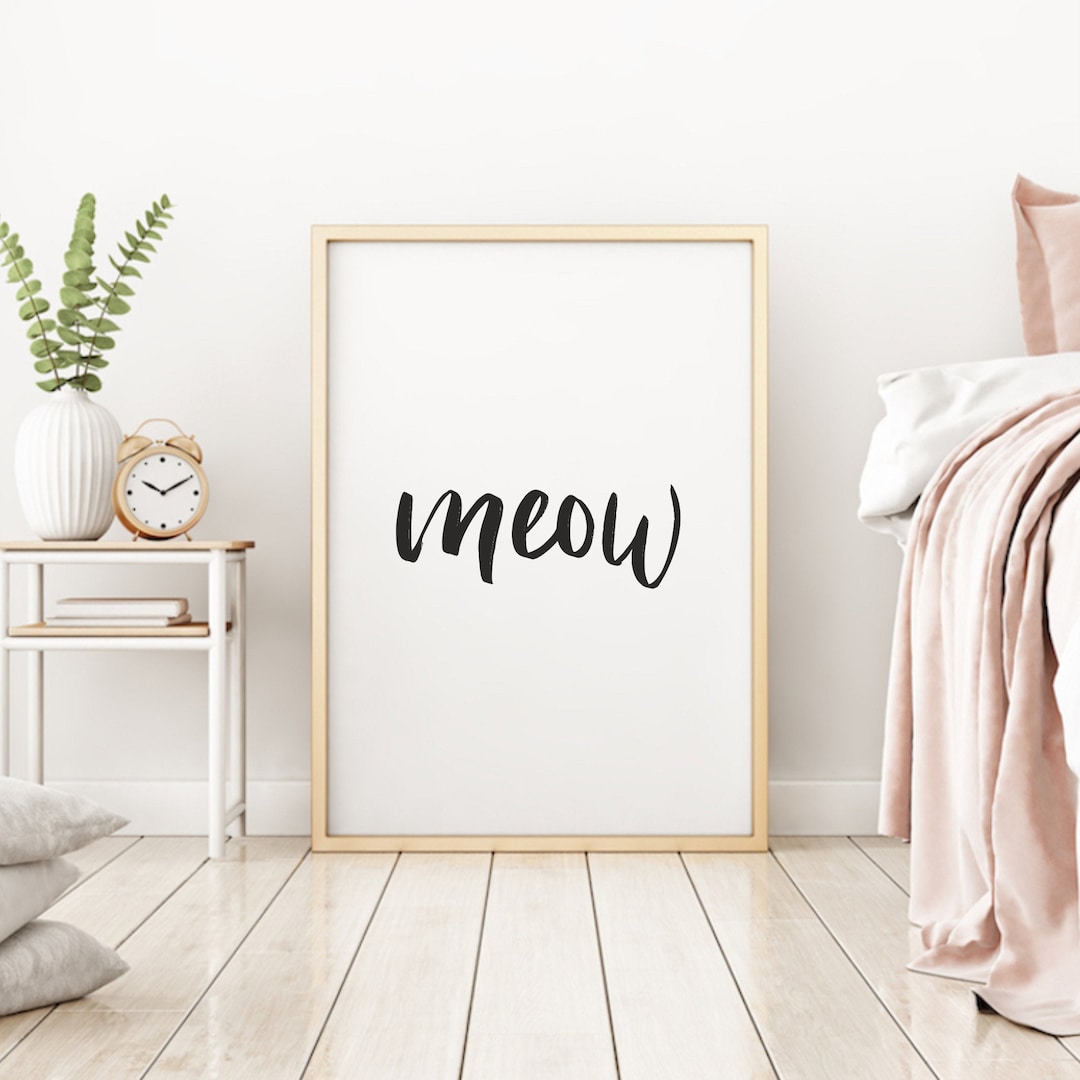 Printable Wall Decor, Printable Cat Wall Art, Instant Download, DIY Cat ...