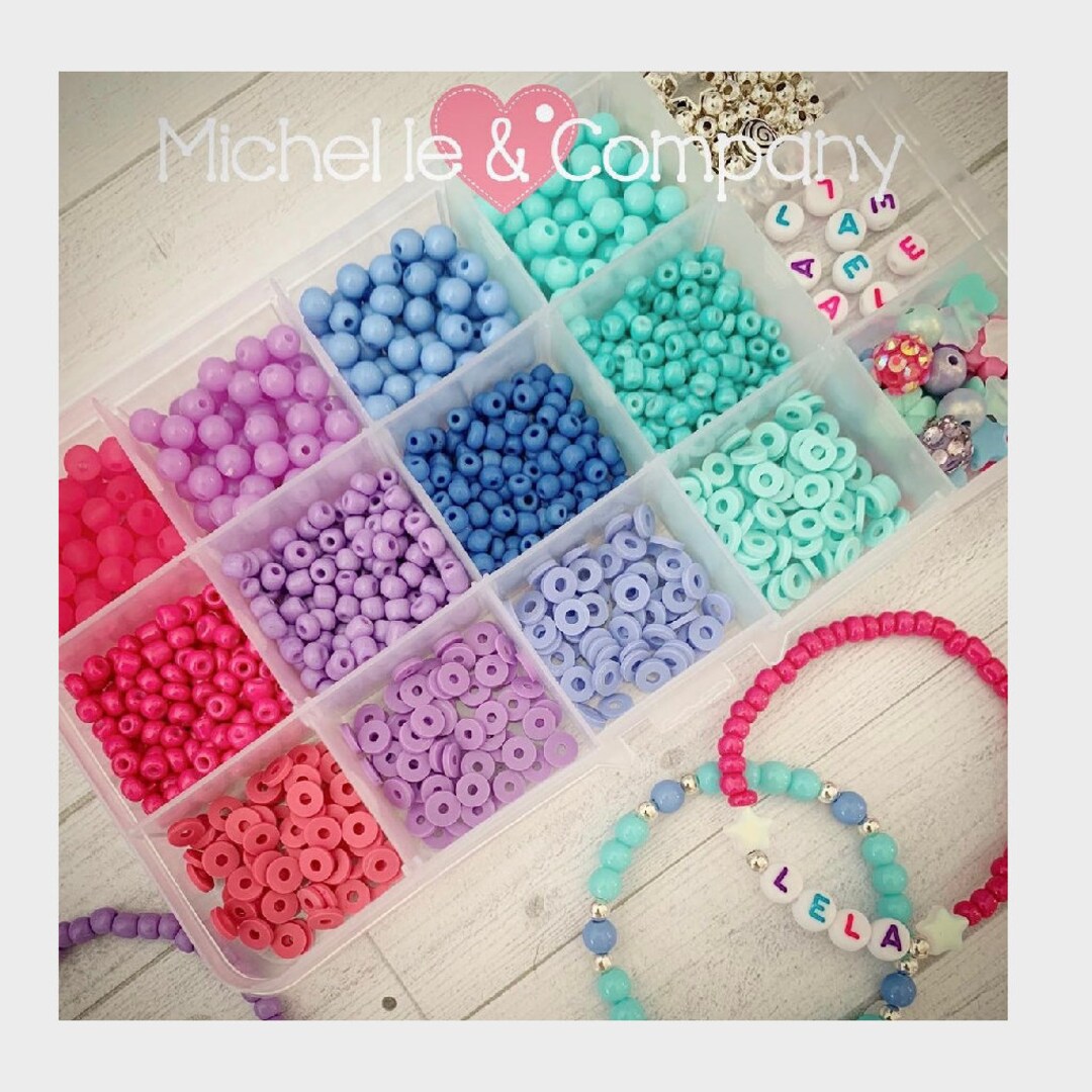 DIY Bright Pastel Swiftie Stretch Bracelet Kit Stretchy Bracelet Bead ...