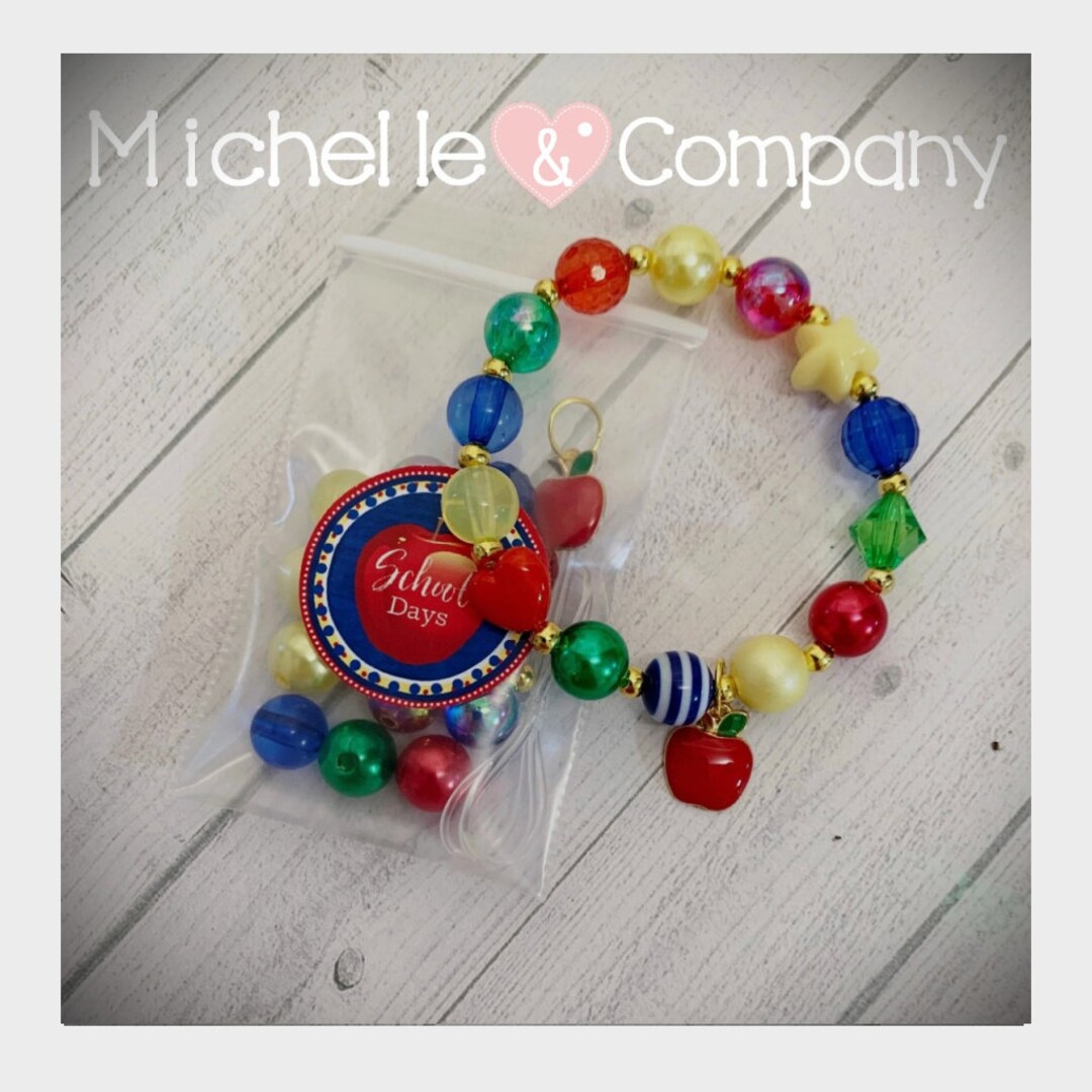 School Days DIY Charm Bracelet Birthday or Slumber Party Activity Back ...