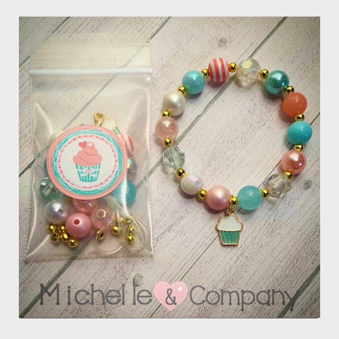 Cupcake DIY Charm Bracelet Birthday or Slumber Party Activity DIY ...