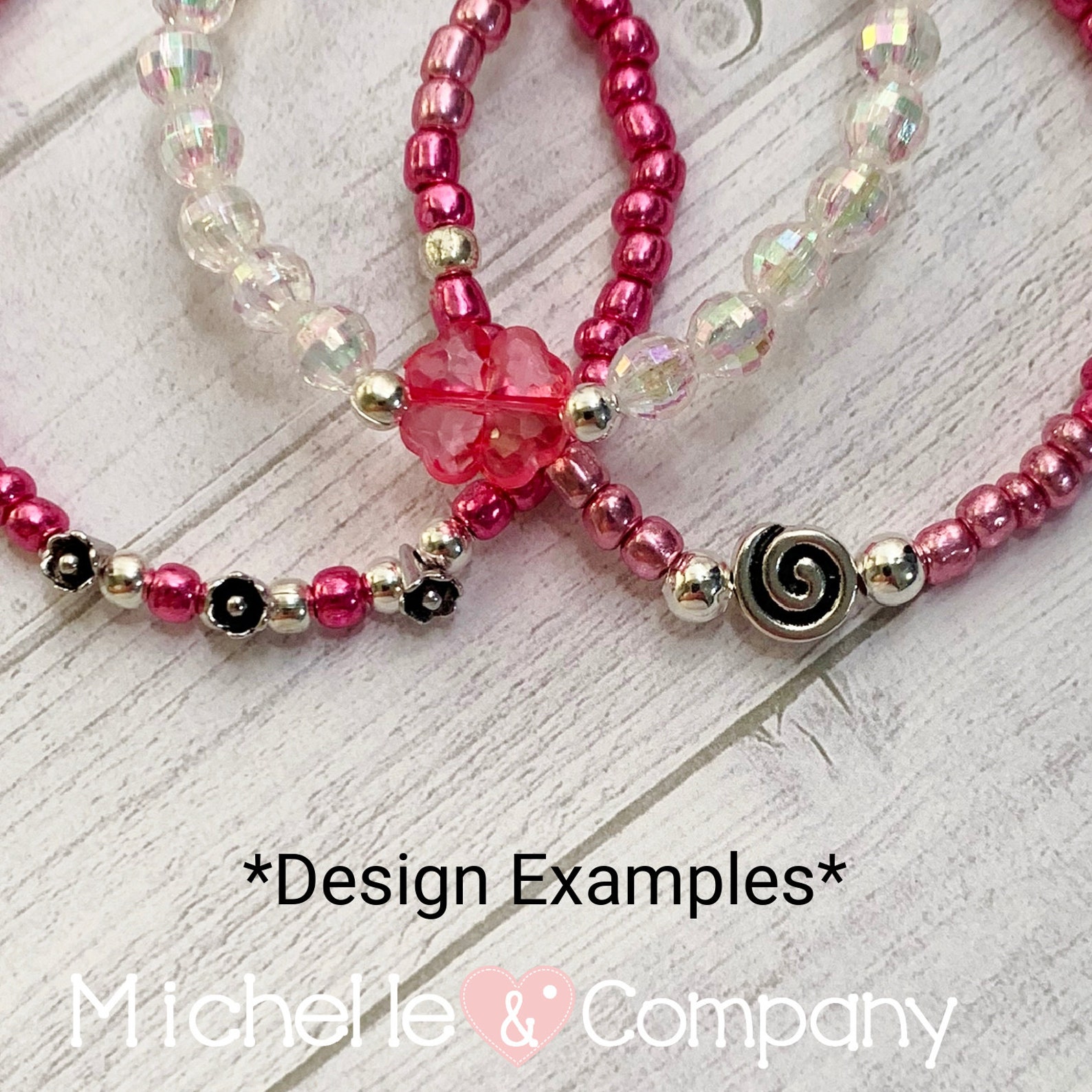 DIY Shades of Pink Rose Bracelet Kit Stretchy Bracelet Bead - Etsy