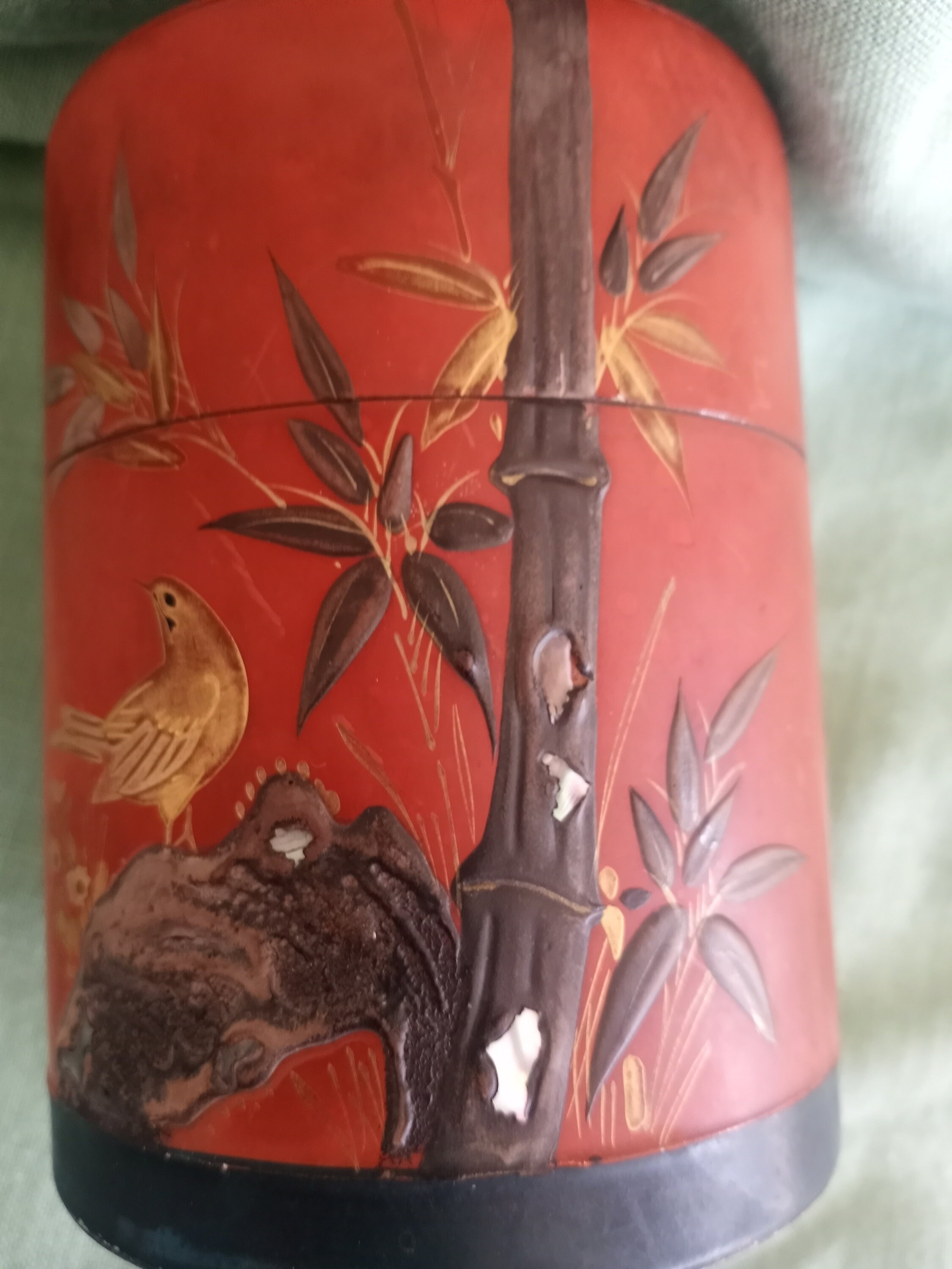 Japanese Vintage 3 Part Humidor - Inlaid Nacre - Hand Painted - Etsy