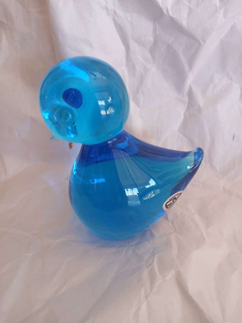 Swedish Konstglas FM Blue Bird "pippi" Art Glass - Etsy