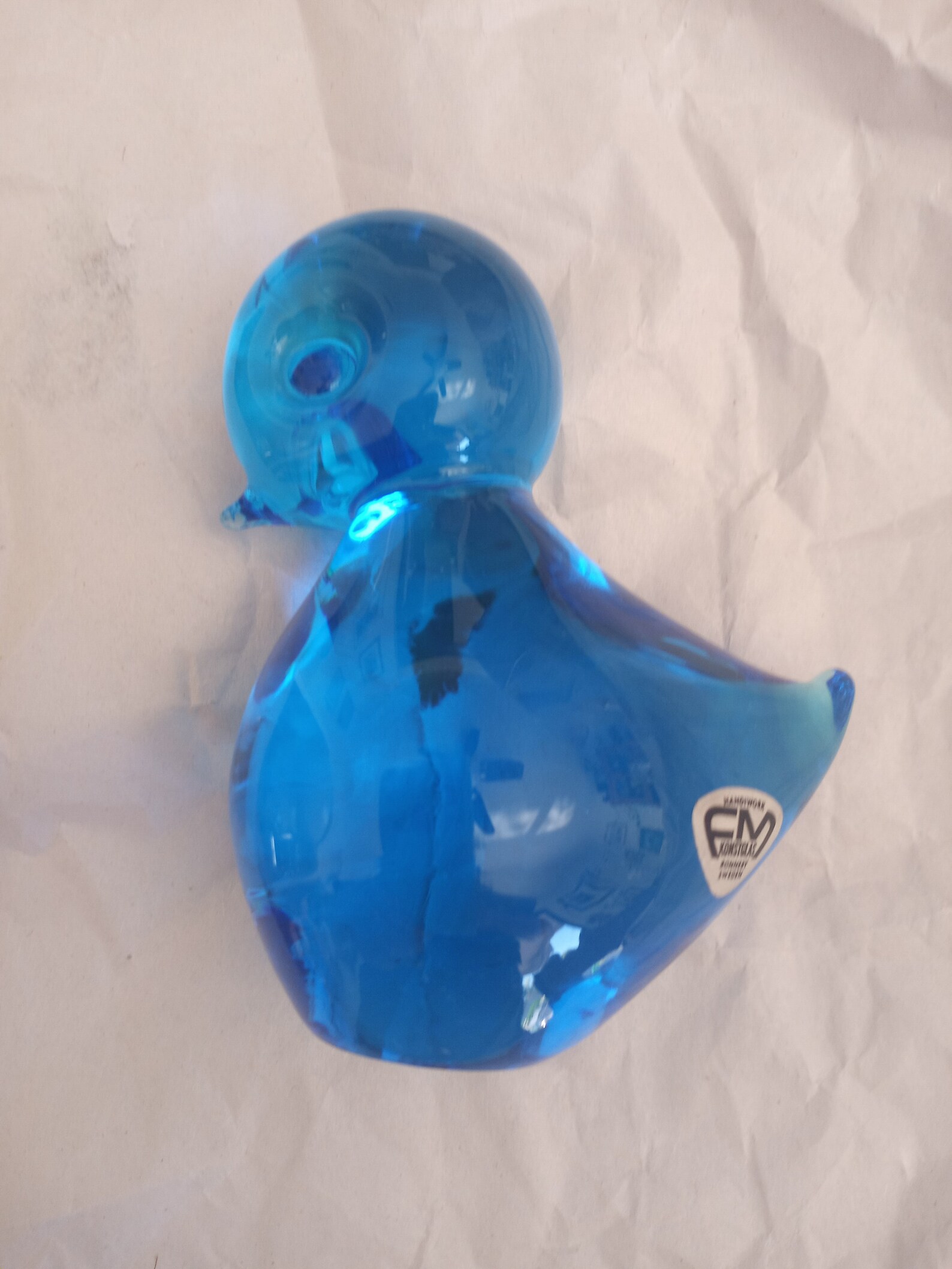 Swedish Konstglas FM Blue Bird "pippi" Art Glass - Etsy