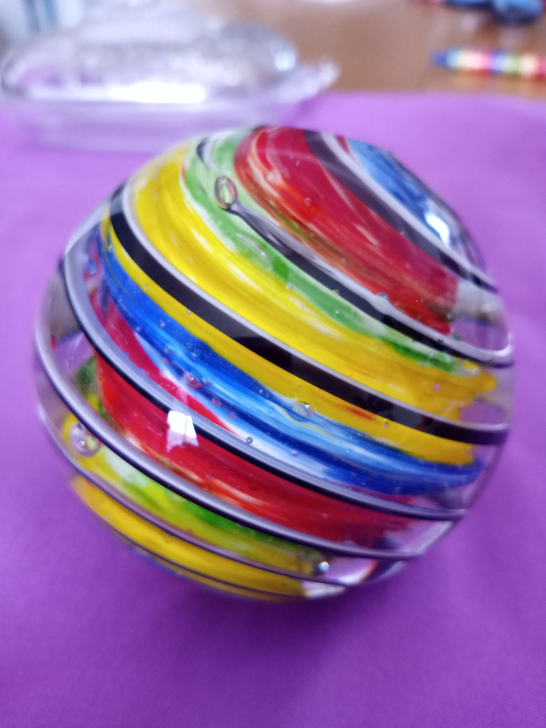 Tozai Paperweight Swirled Ribbon Design - Etsy