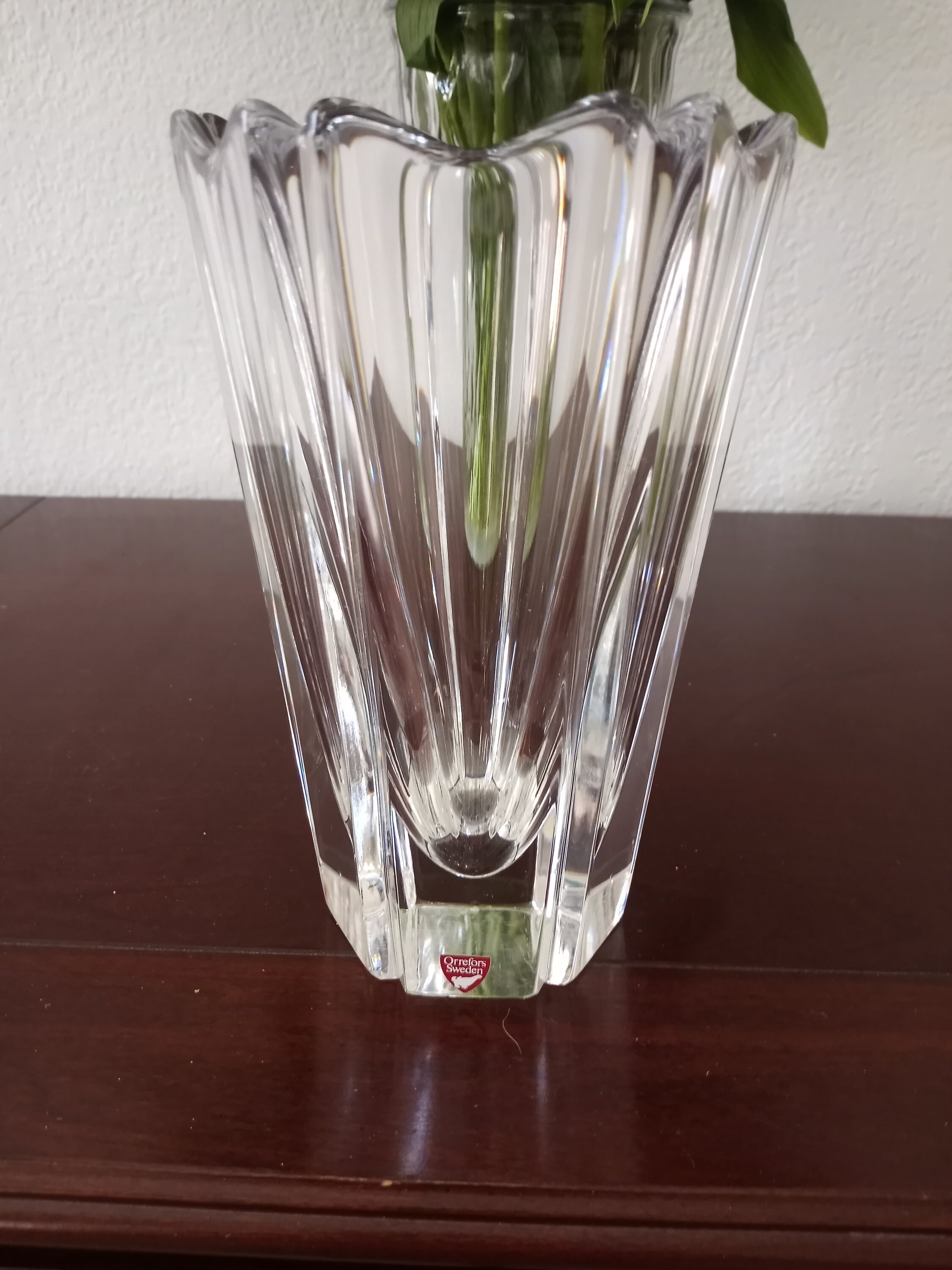 Orrefors "corona" Pattern Crystal Vase - Signed and Numbered - Approx ...