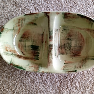 Vernon Ware Vintage "raffia" Pattern Divided Dish - Etsy