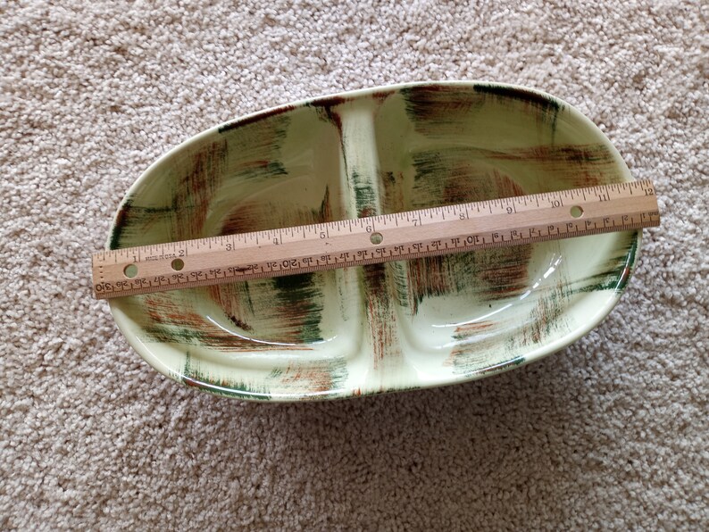 Vernon Ware Vintage raffia Pattern Divided Dish - Etsy