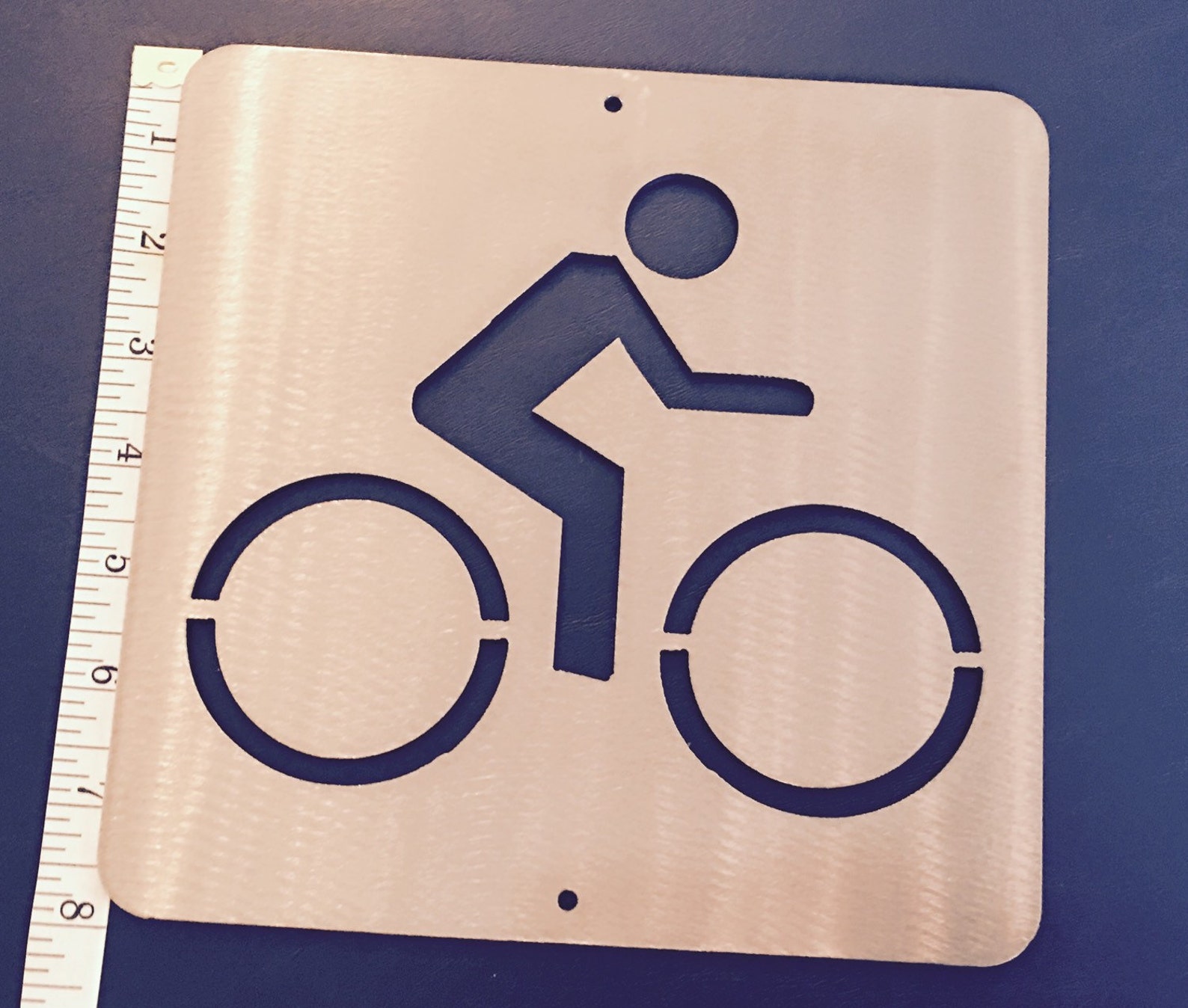 Bike Rack Bike Rack Sign Bike Trail Marker Metal Bike Sign - Etsy