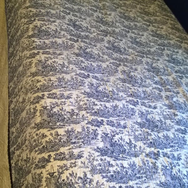 Toile Quilt - Etsy