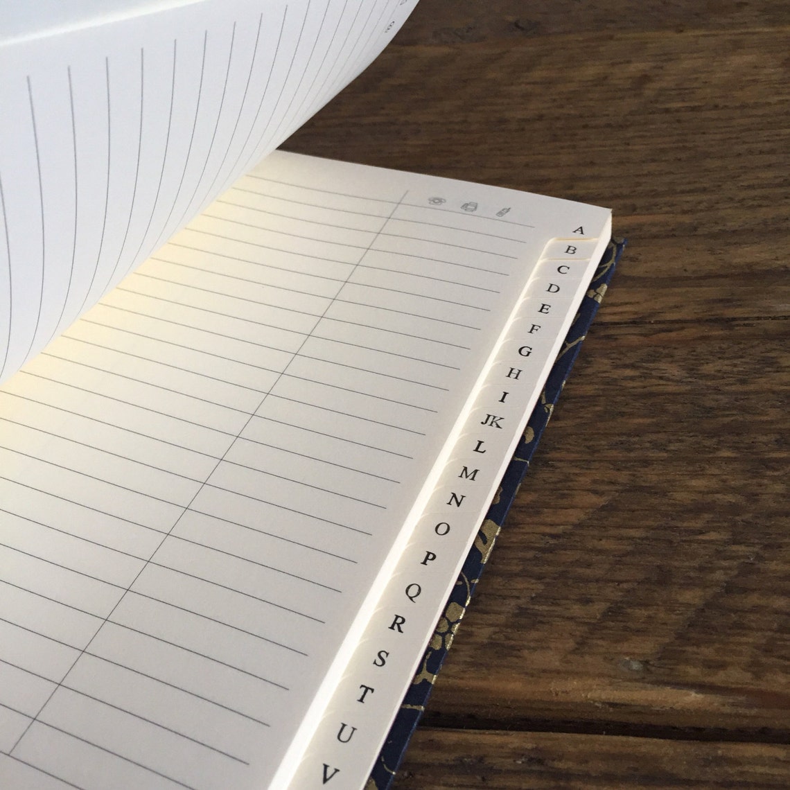 Handmade Lokta Paper Address Book, Gold & Indigo Oriental Print - Etsy