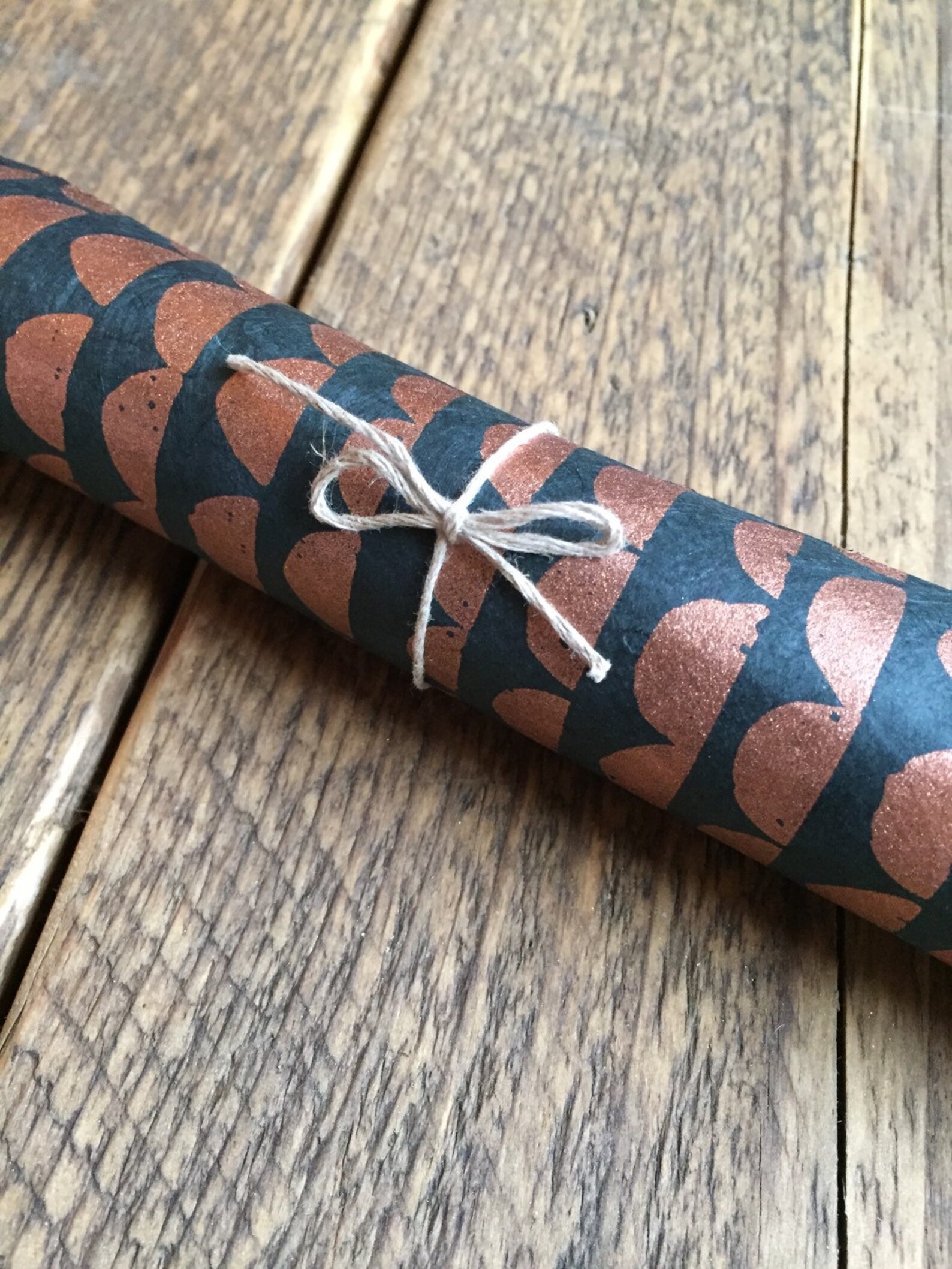 Copper Half Moon Wrapping Paper. Handmade Lokta Paper. Gift | Etsy UK