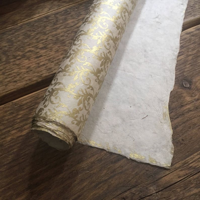 Gold Wrapping Paper Wedding Gift Wrap Lokta Paper - Etsy