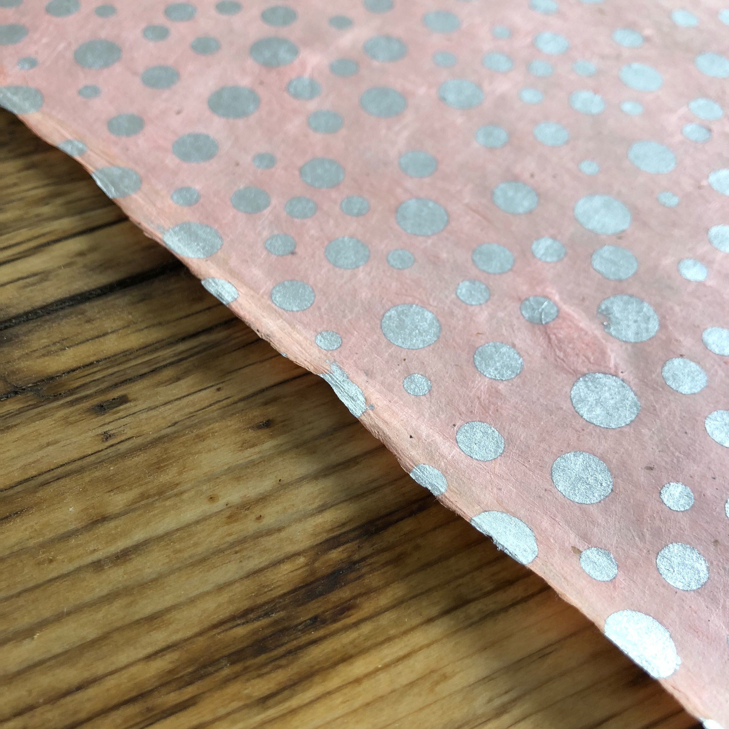 Spotted Silver & Pink Wrapping Paper Birthday Gift Wrap | Etsy