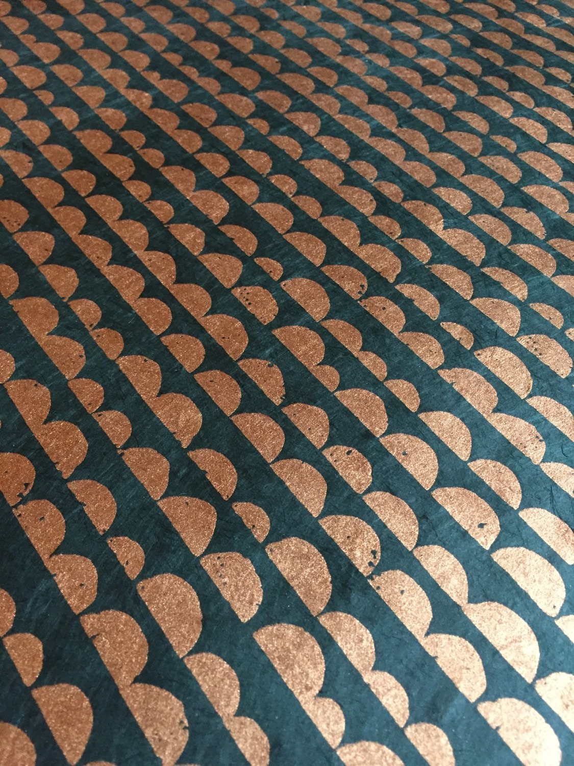 Copper Half Moon Wrapping Paper. Handmade Lokta Paper. Gift | Etsy UK