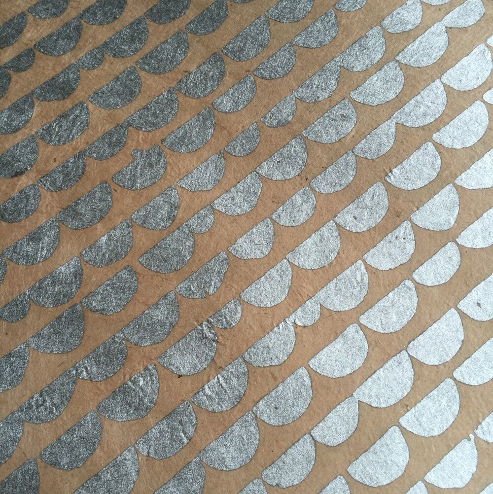 Silver Half Moon Wrapping Paper. Handmade Lokta Paper. Wedding - Etsy