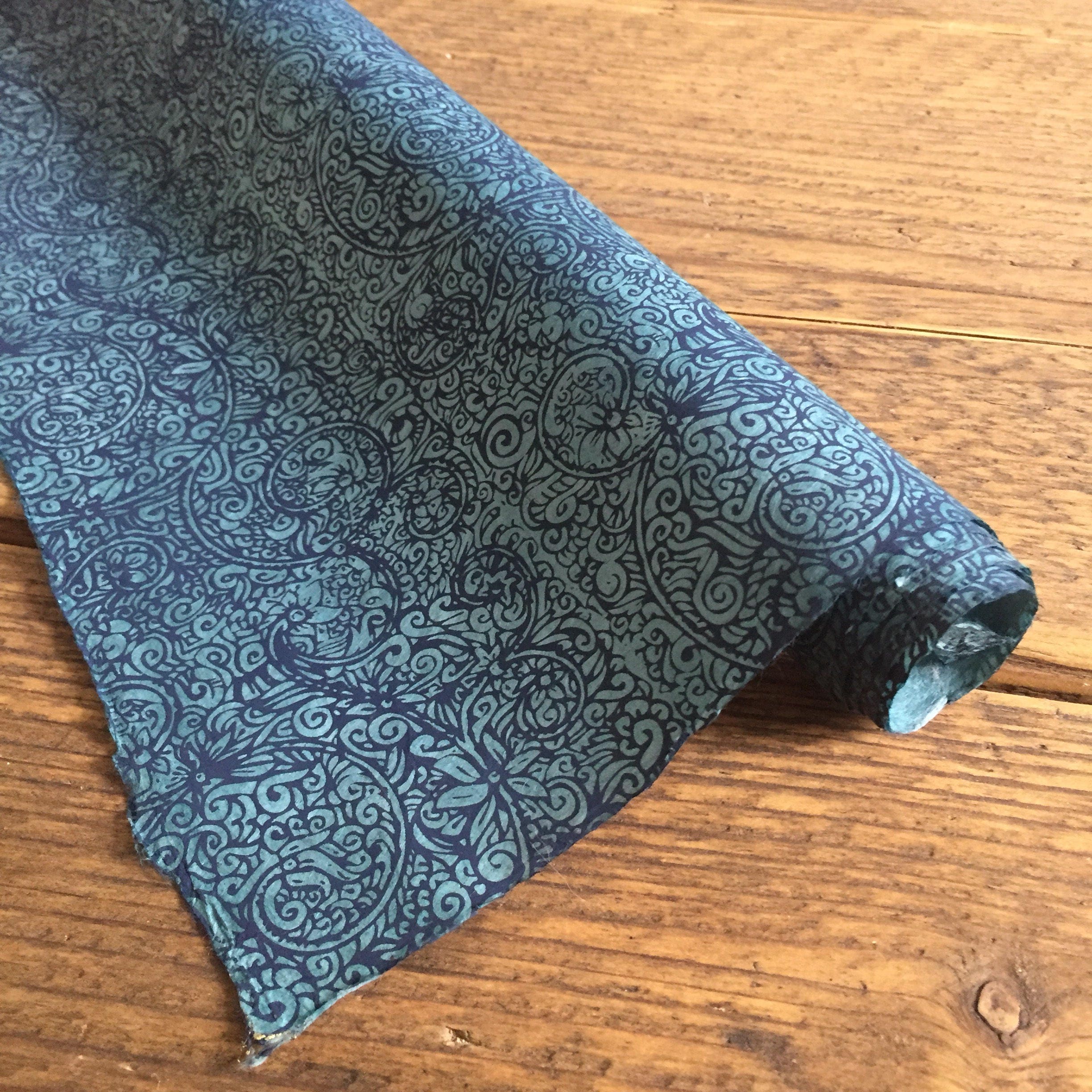 Blue & Indigo Floral Wrapping Paper Birthday Gift Wrap - Etsy UK