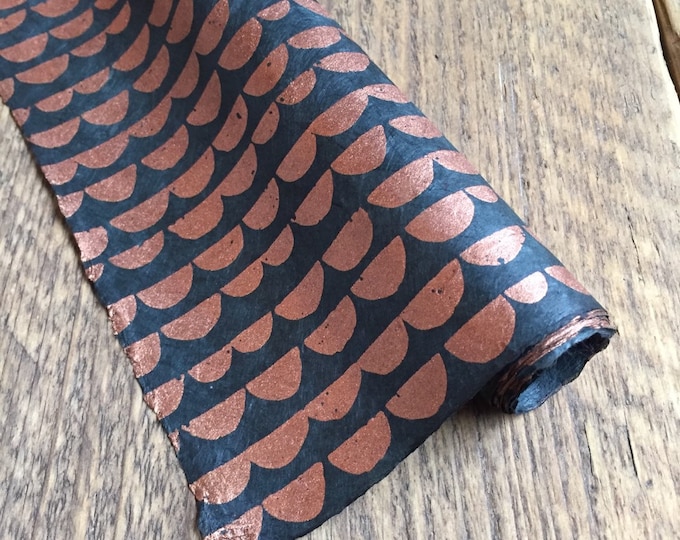 Copper Half Moon Wrapping Paper. Handmade Lokta Paper. Gift - Etsy UK