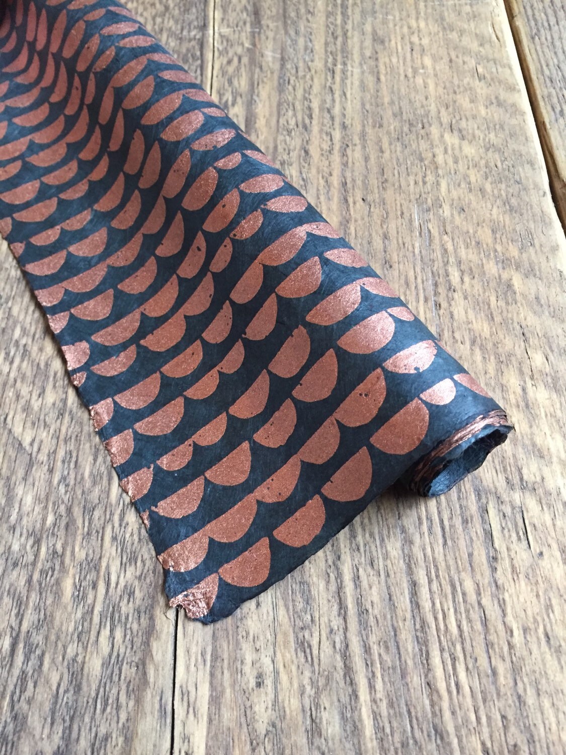 Copper Half Moon Wrapping Paper. Handmade Lokta Paper. Gift | Etsy UK