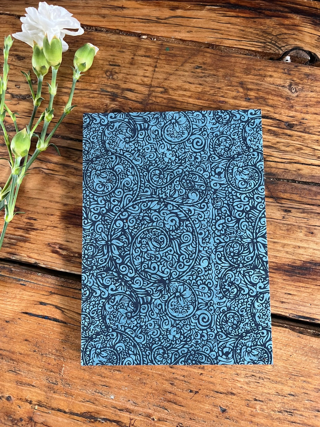 Handmade Lokta Paper Address Book, Indigo Blue - Etsy