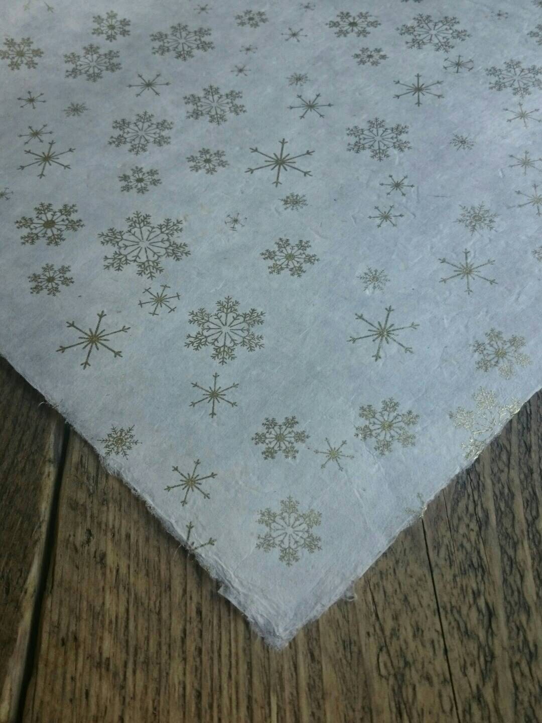 Gold Snowflake Wrapping Paper / Handmade Lokta Paper / 75 X - Etsy