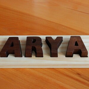 Wood Name Puzzle Toy, Wood Puzzle Toy, All Natural Toy, Personalized ...