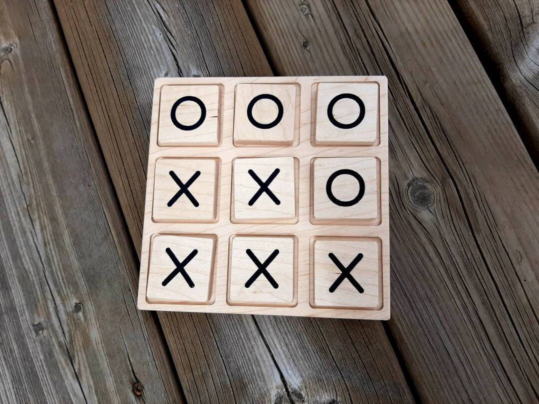 Tic Tac Toe, Wood Tic Tac Toe Board. Magnetic Tic Tac Toe. - Etsy